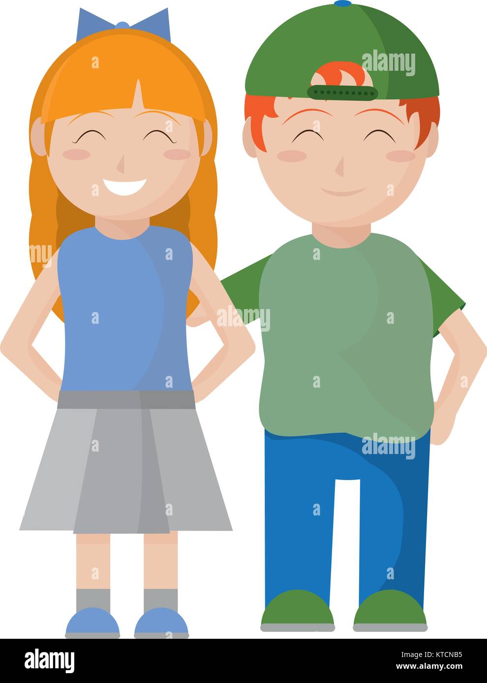 Boy and girl cartoon design Stock Vector Image & Art - Alamy