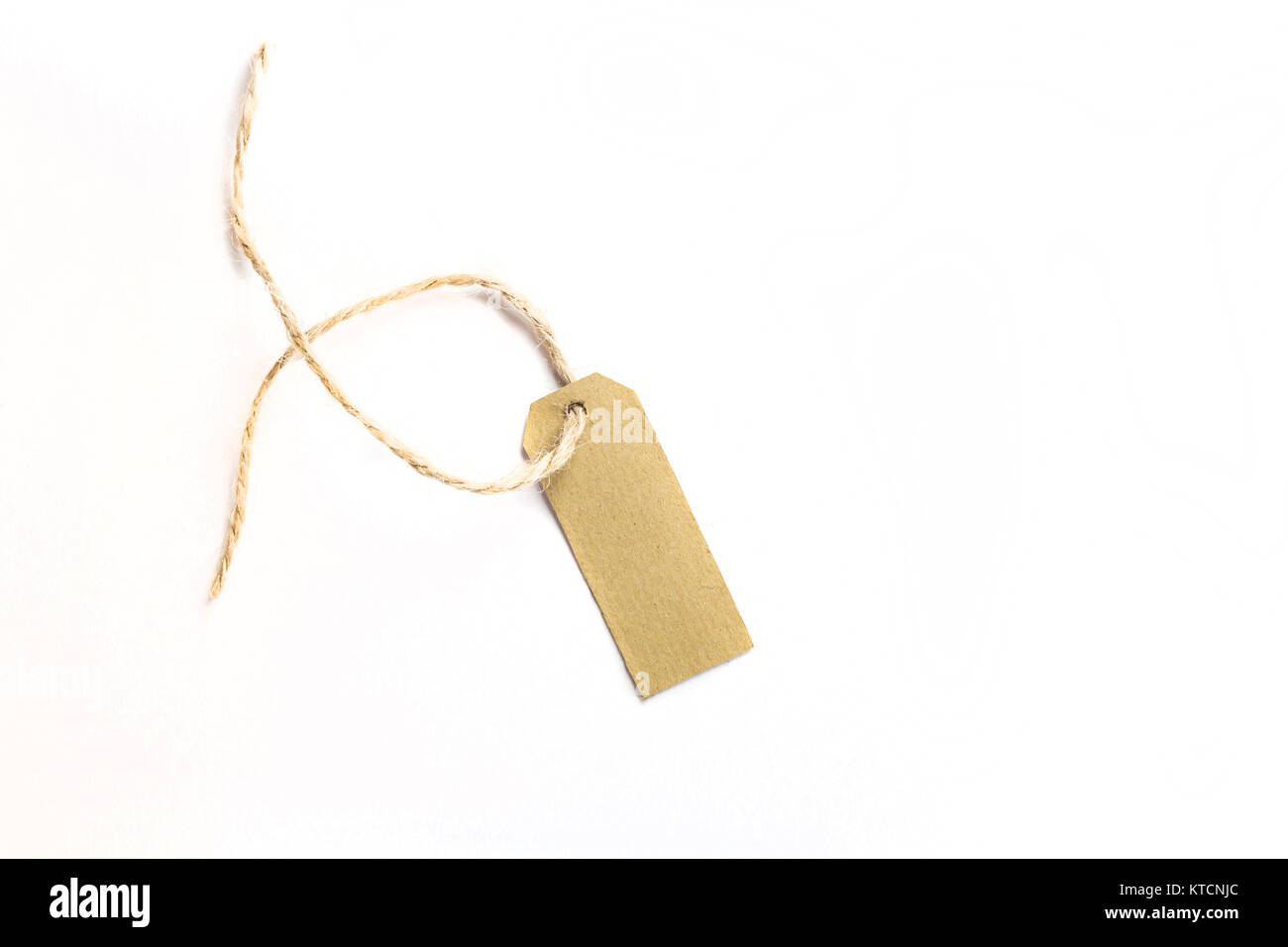 Brown price name tag with rope isolated on white background Stock Photo ...