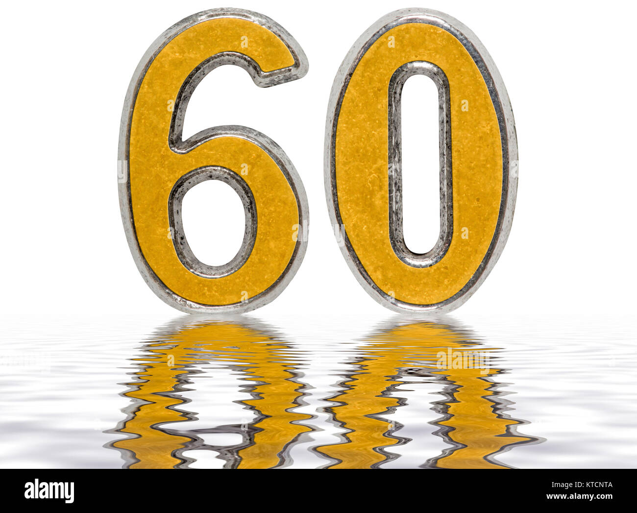 3d number 60 gold hi-res stock photography and images - Alamy