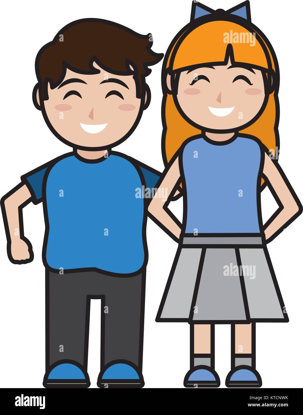 Girl and boy cartoon design Stock Vector Image & Art - Alamy