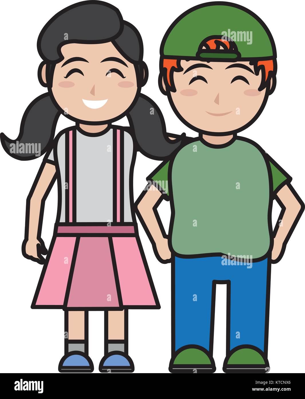 Girl and boy cartoon design Stock Vector Image & Art - Alamy