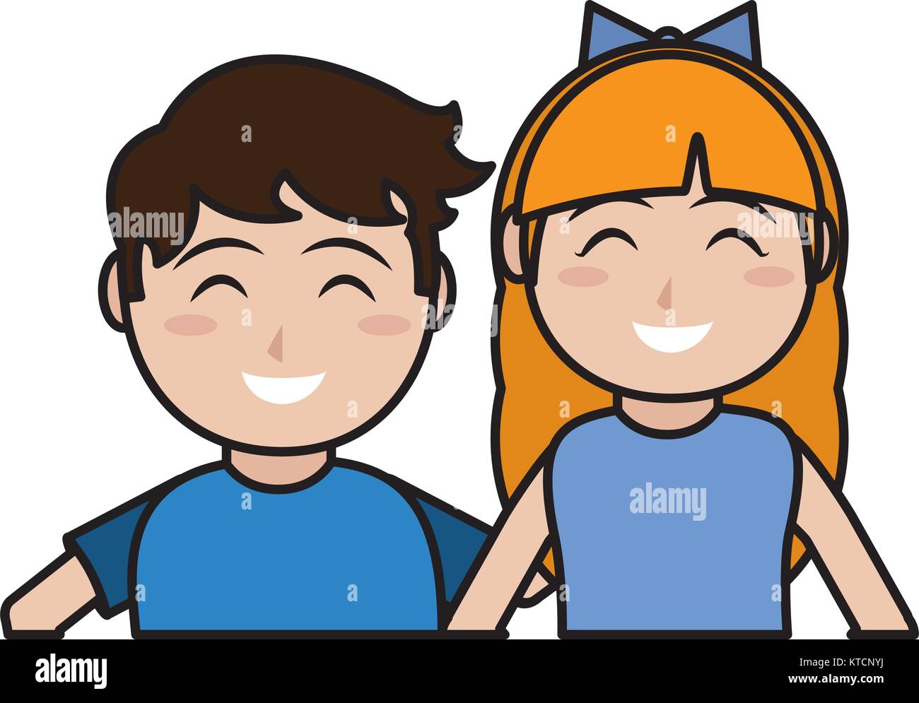 Girl and boy cartoon design Stock Vector Image & Art - Alamy