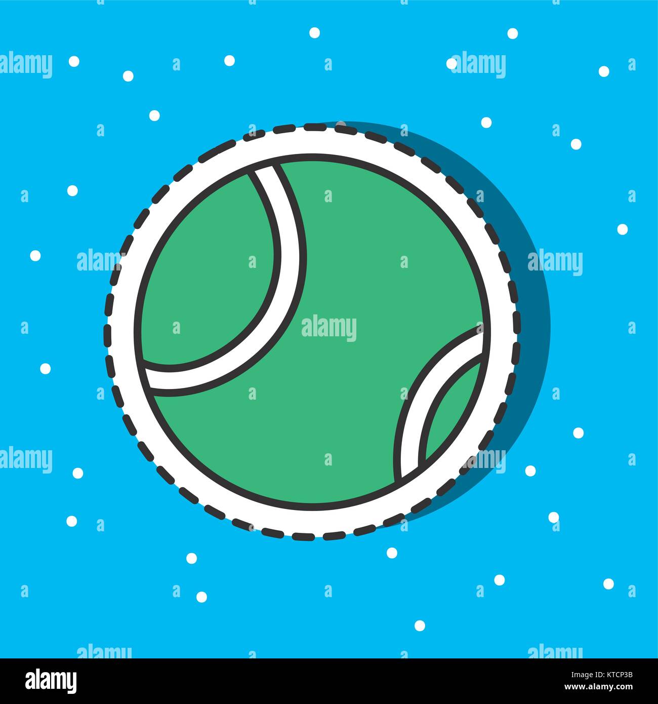tennis ball element to play patch Stock Vector Image & Art - Alamy