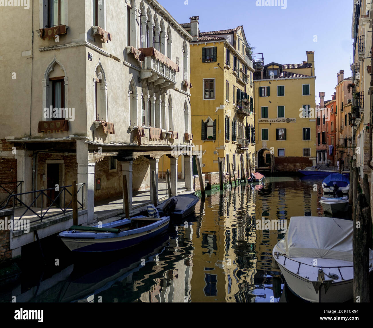 VENICE-MARCH 9: Venice canal with boats and typical buildings,Venice ...