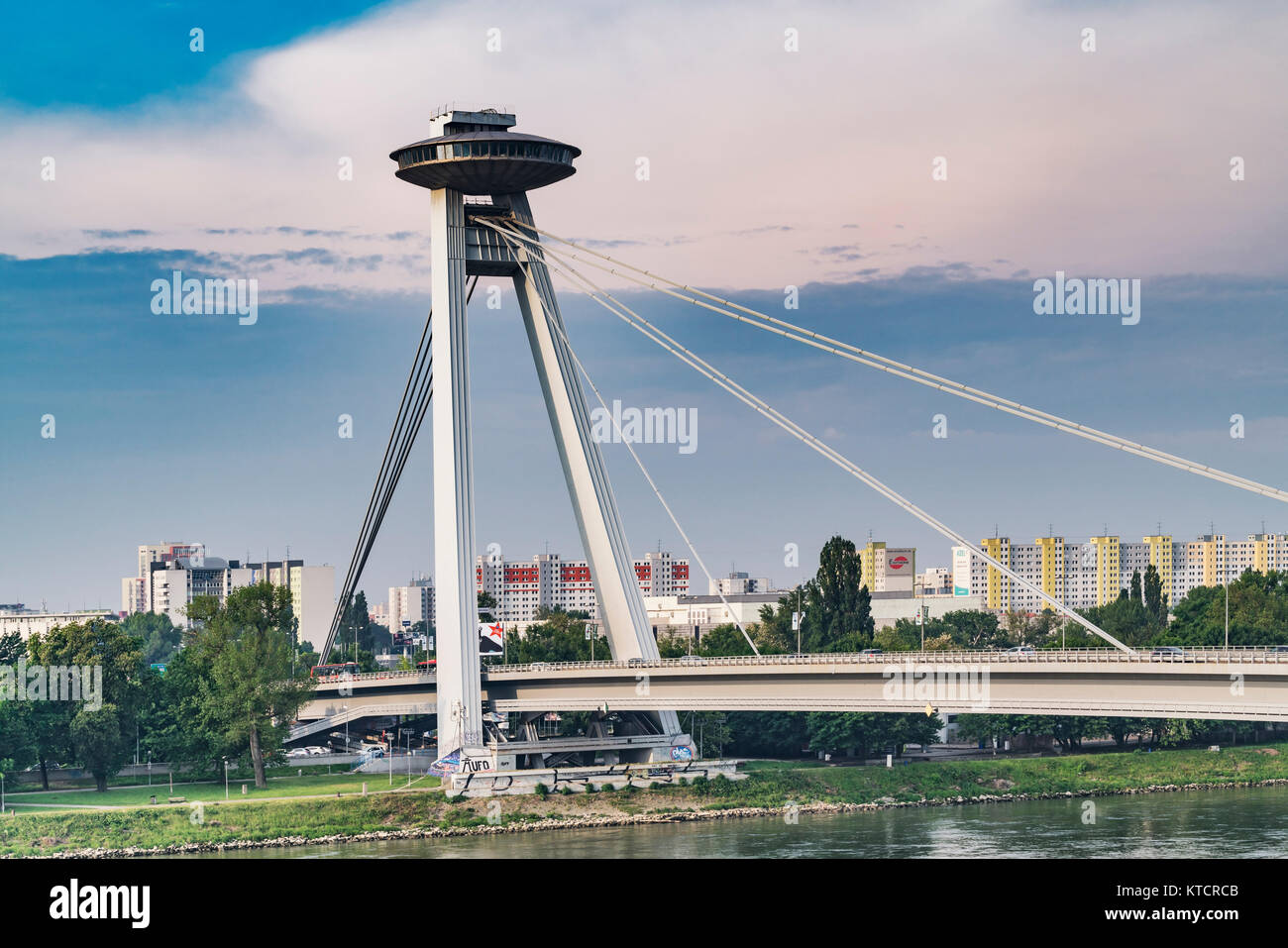 The bridge of the Slovak national uprising, SNP bridge, is a bridge ...