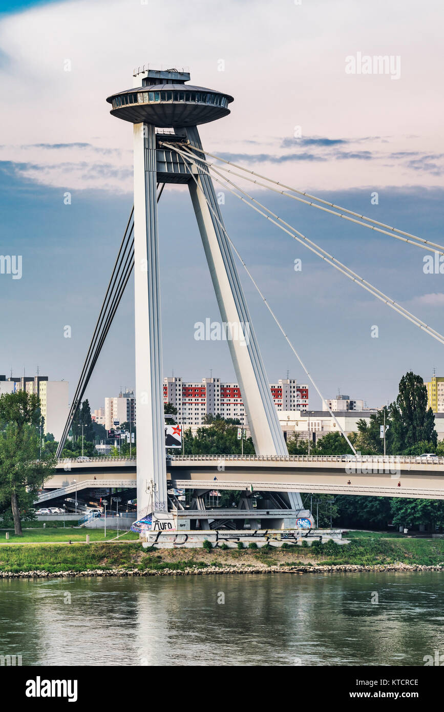 The bridge of the Slovak national uprising, SNP bridge, is a bridge ...