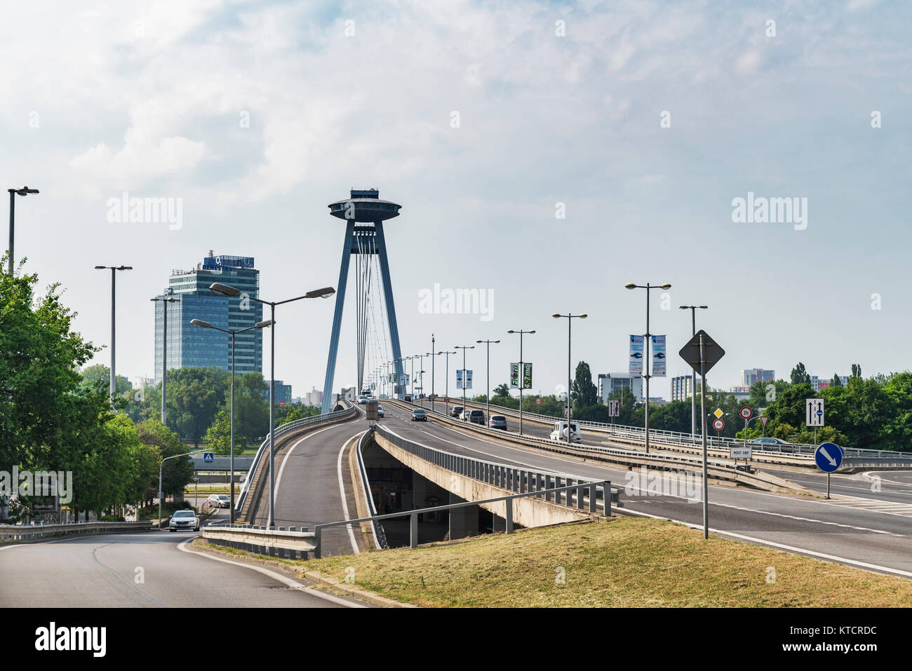 The bridge of the Slovak national uprising, SNP bridge, is a bridge ...