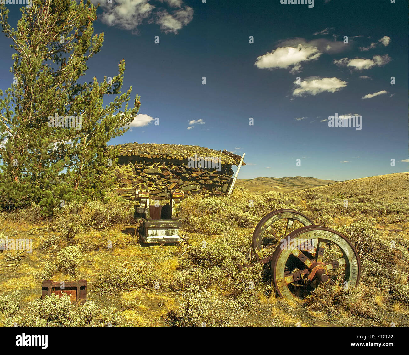 Remnants of gold mining in Atlantic City, Wyoming, United States of ...