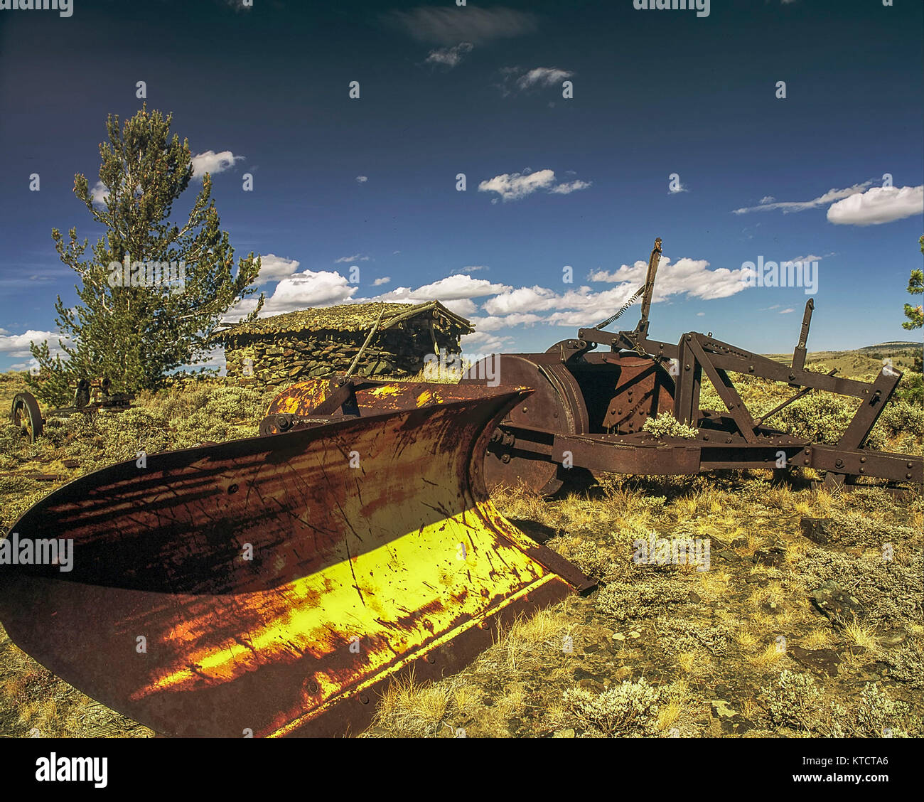 Remnants of gold mining in Atlantic City, Wyoming, United States of ...