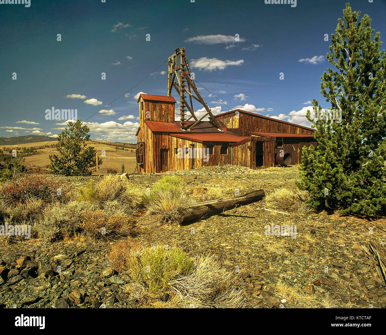 Remnants of gold mining in Atlantic City, Wyoming, United States of ...