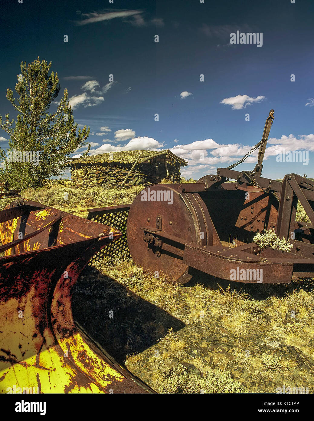 Remnants of gold mining in Atlantic City, Wyoming, United States of ...