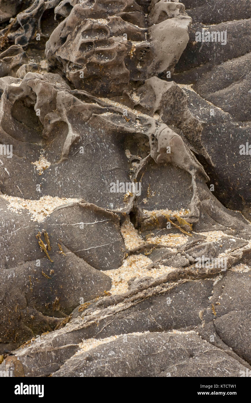 abstract rock patterns, Point Lobos park, California, USA Stock Photo ...