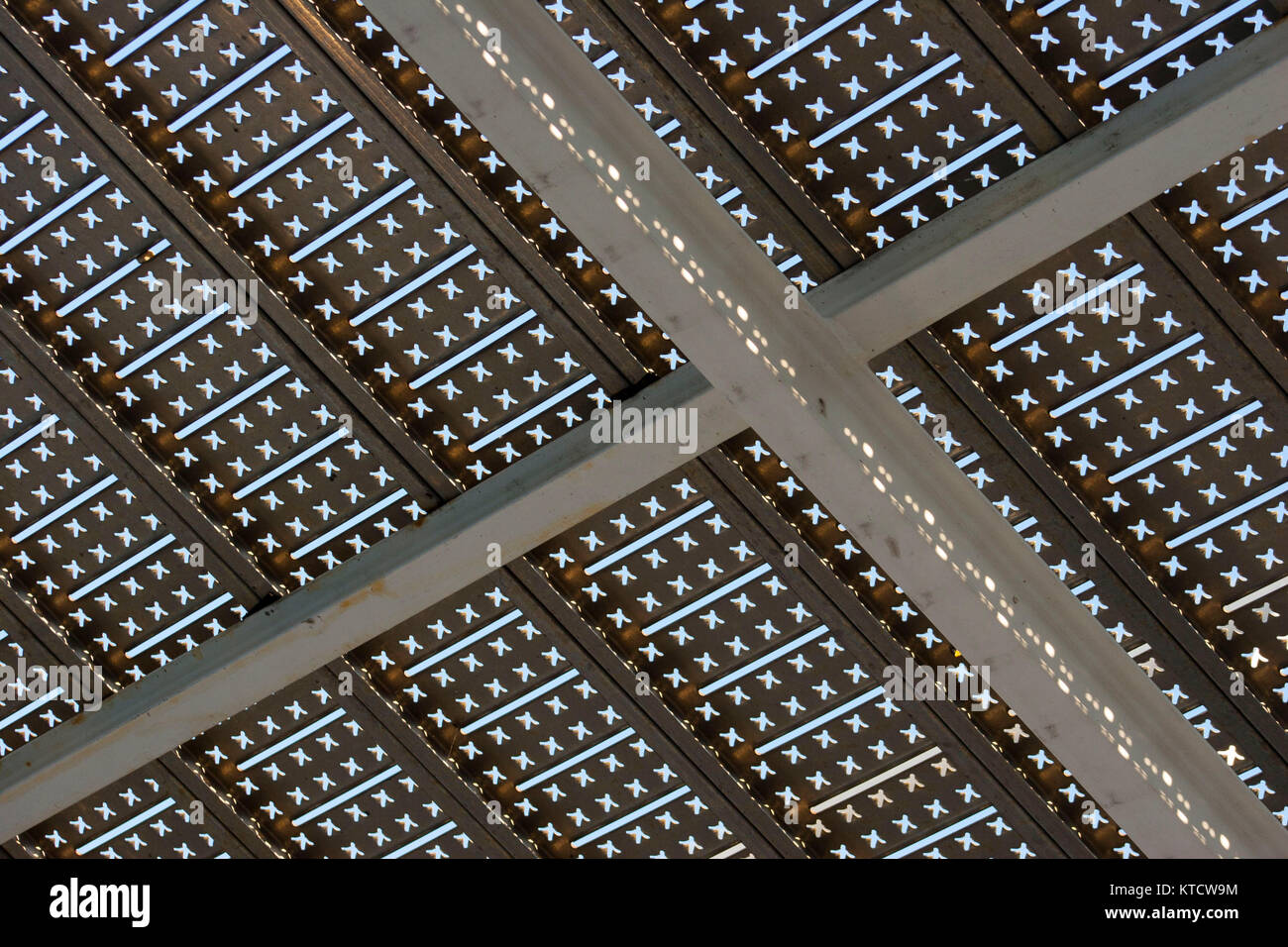 Patterns from metal panels, Calais, France, Europe Stock Photo - Alamy