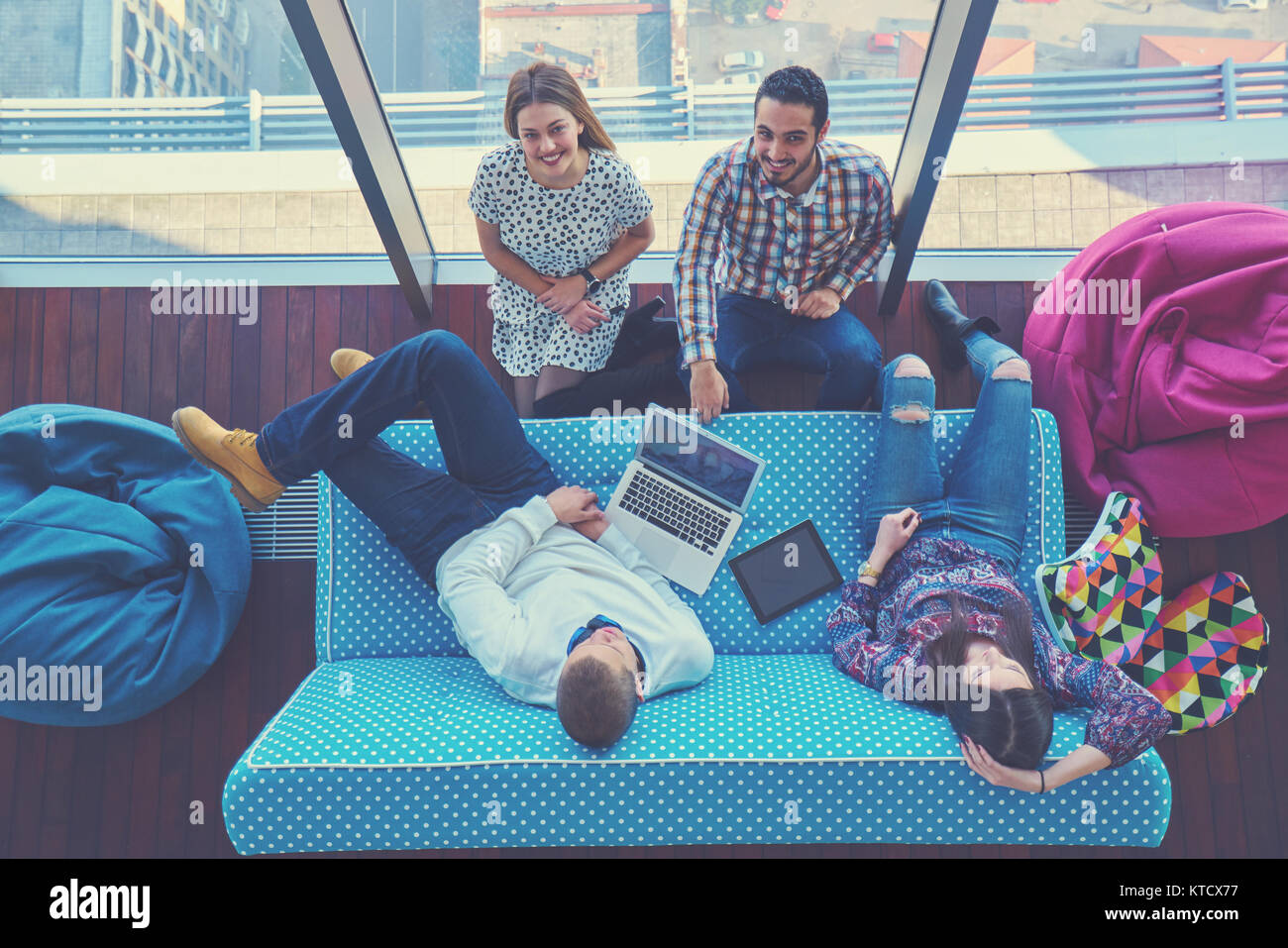 startup business people group working everyday job at modern office ...