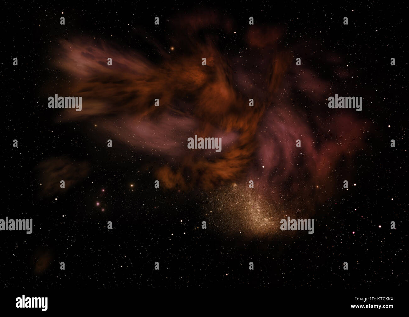 Star field in space and a nebulae Stock Photo - Alamy