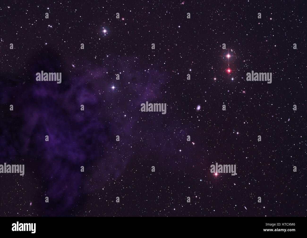 Star field in space and a nebulae Stock Photo - Alamy