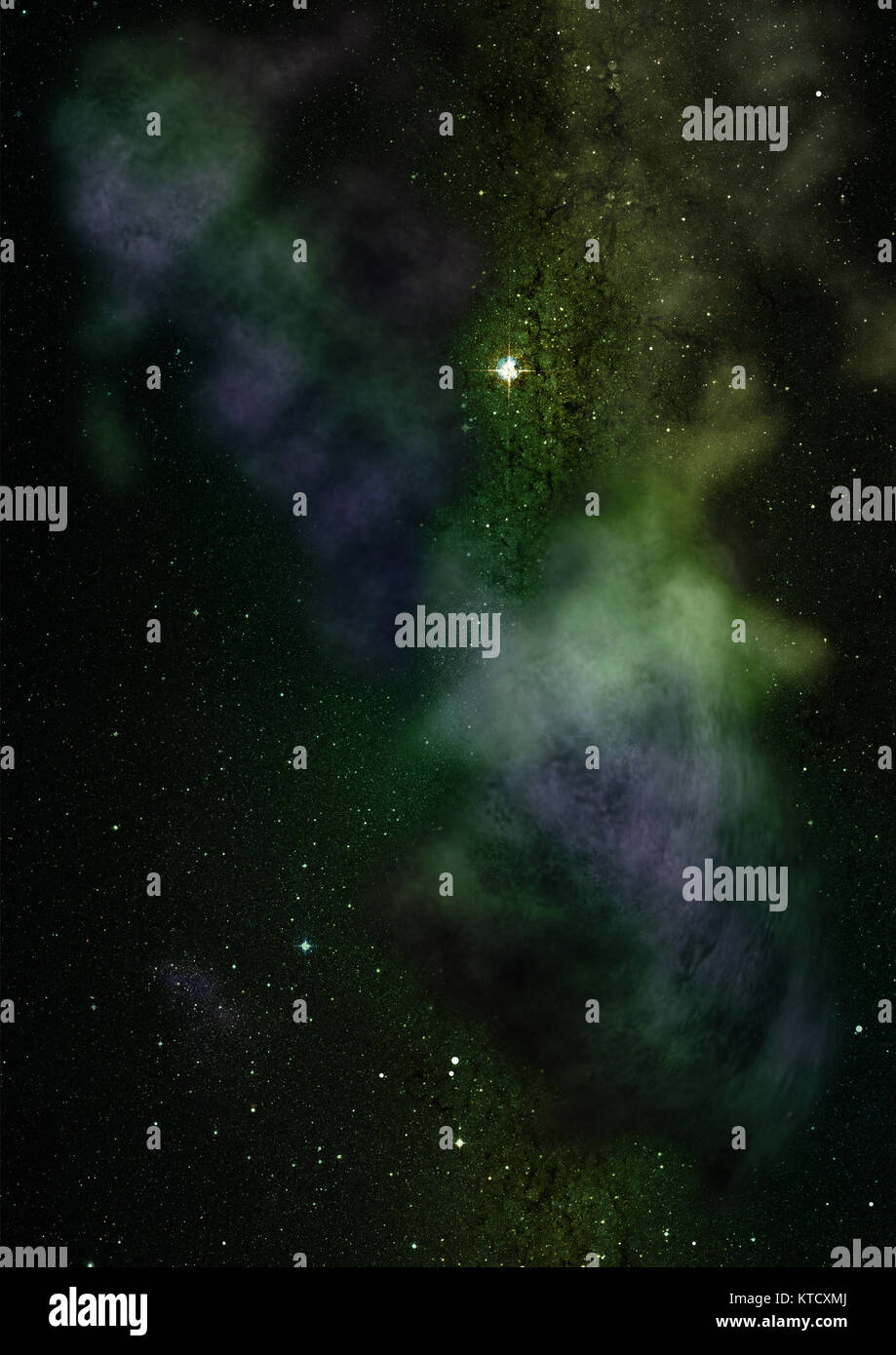 Star field in space and a nebulae Stock Photo - Alamy