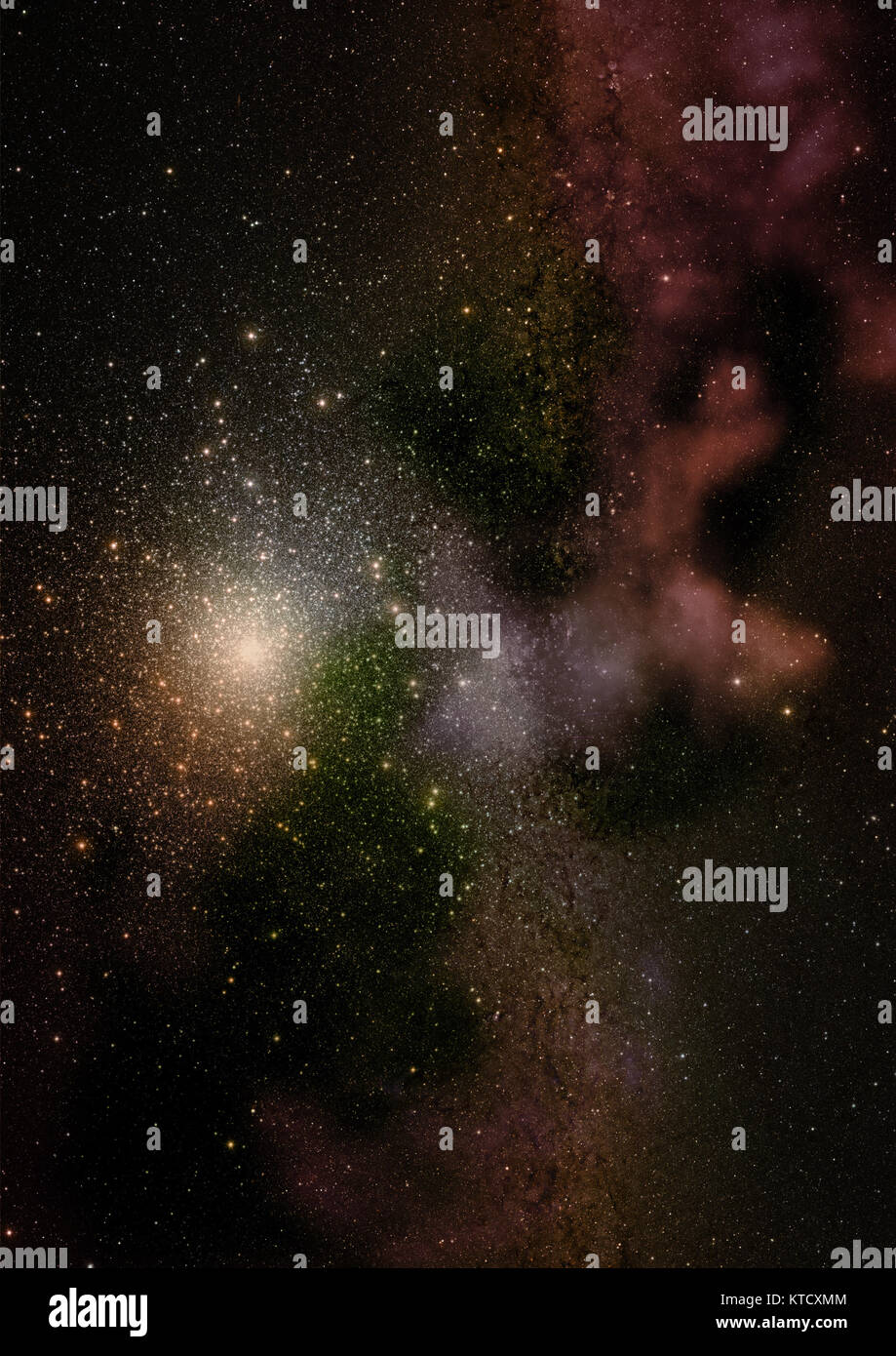 Star field in space and a nebulae Stock Photo - Alamy