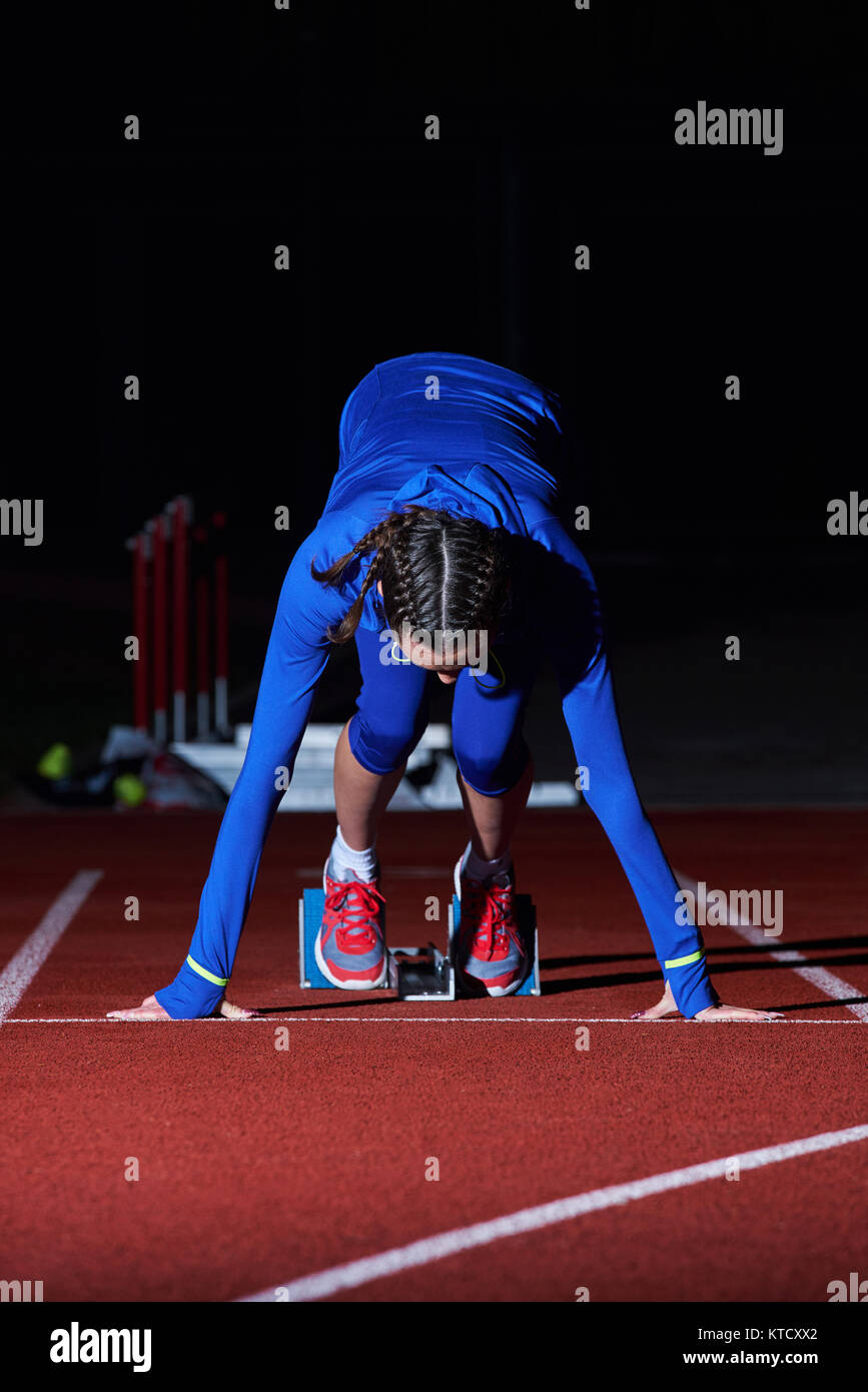 athlete on the starting blocks Stock Photo - Alamy