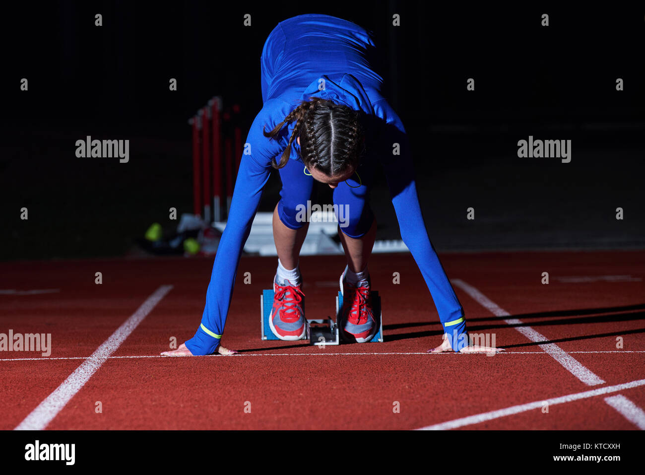 athlete on the starting blocks Stock Photo - Alamy