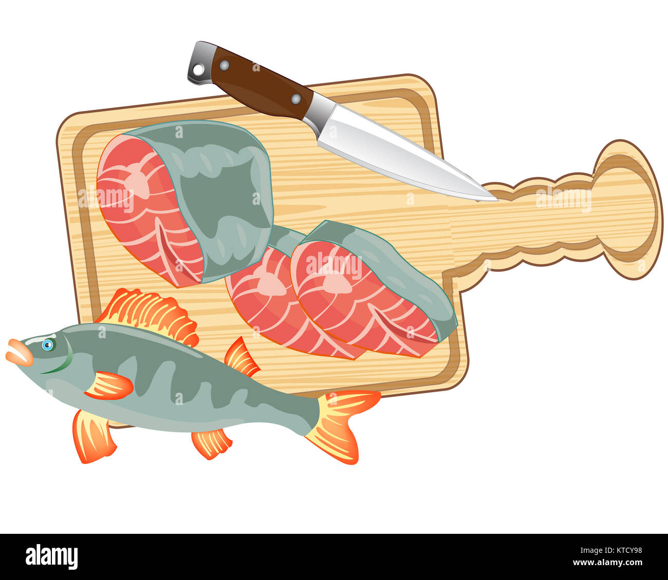 Fish on kitchen Stock Photo - Alamy
