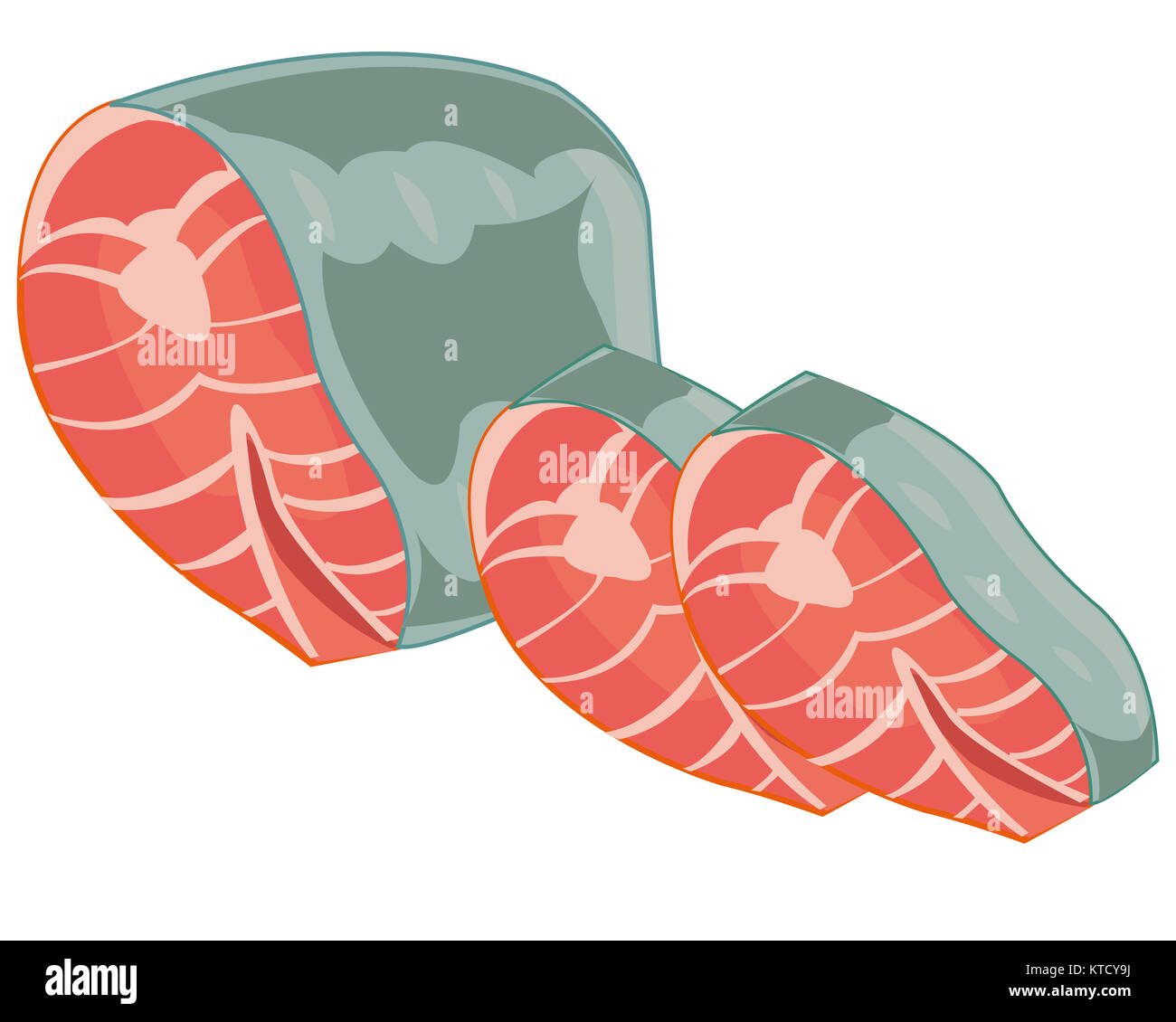 Piece of cut fish Stock Photo - Alamy