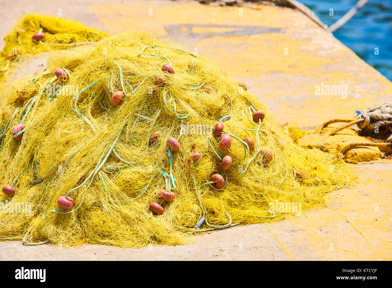 fishnet in his boat Stock Photo - Alamy