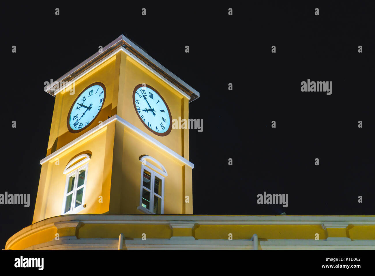 Night Clock Tower ,Phuket,Thailand Stock Photo - Alamy