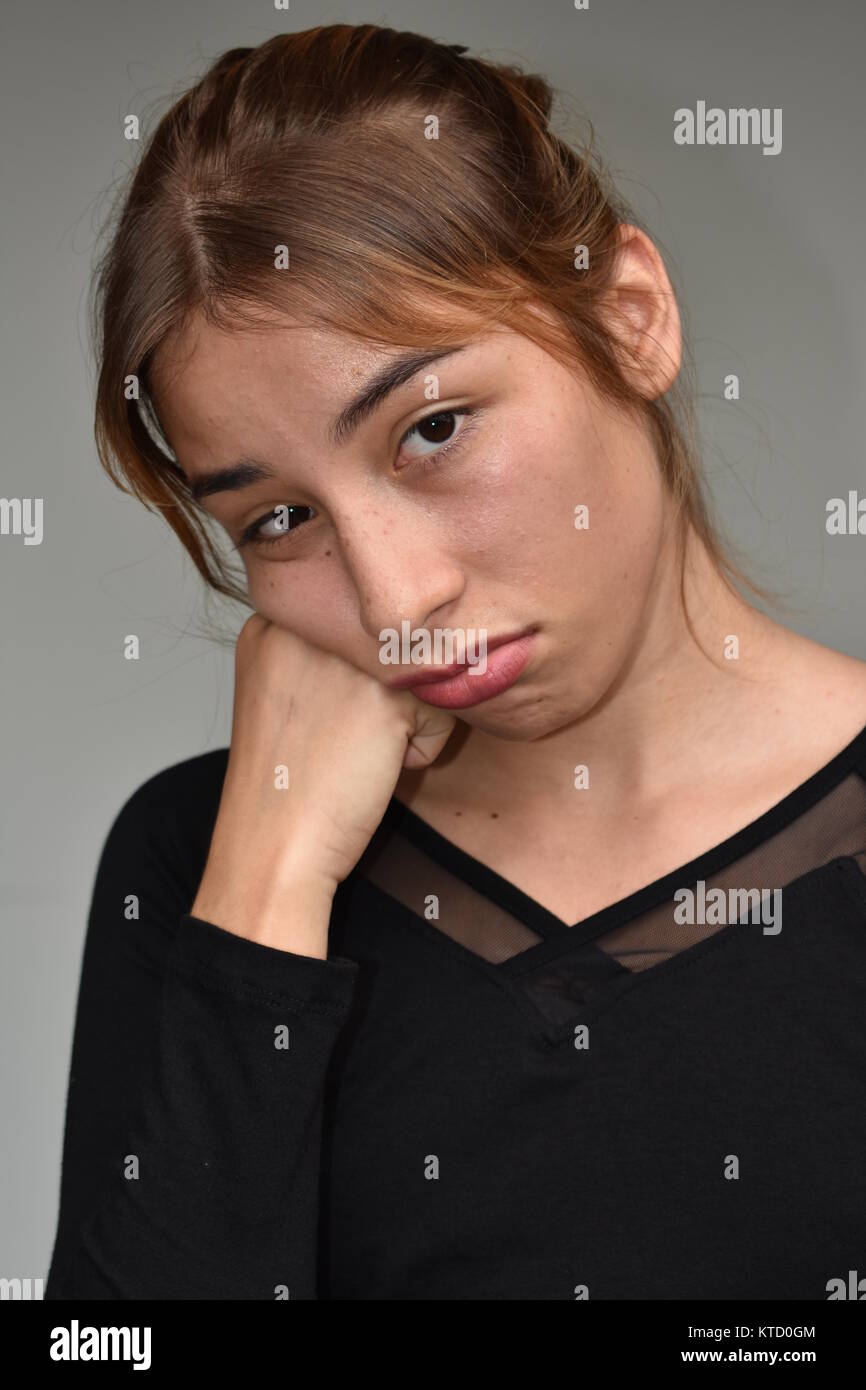 Confused Cute Female Stock Photo - Alamy