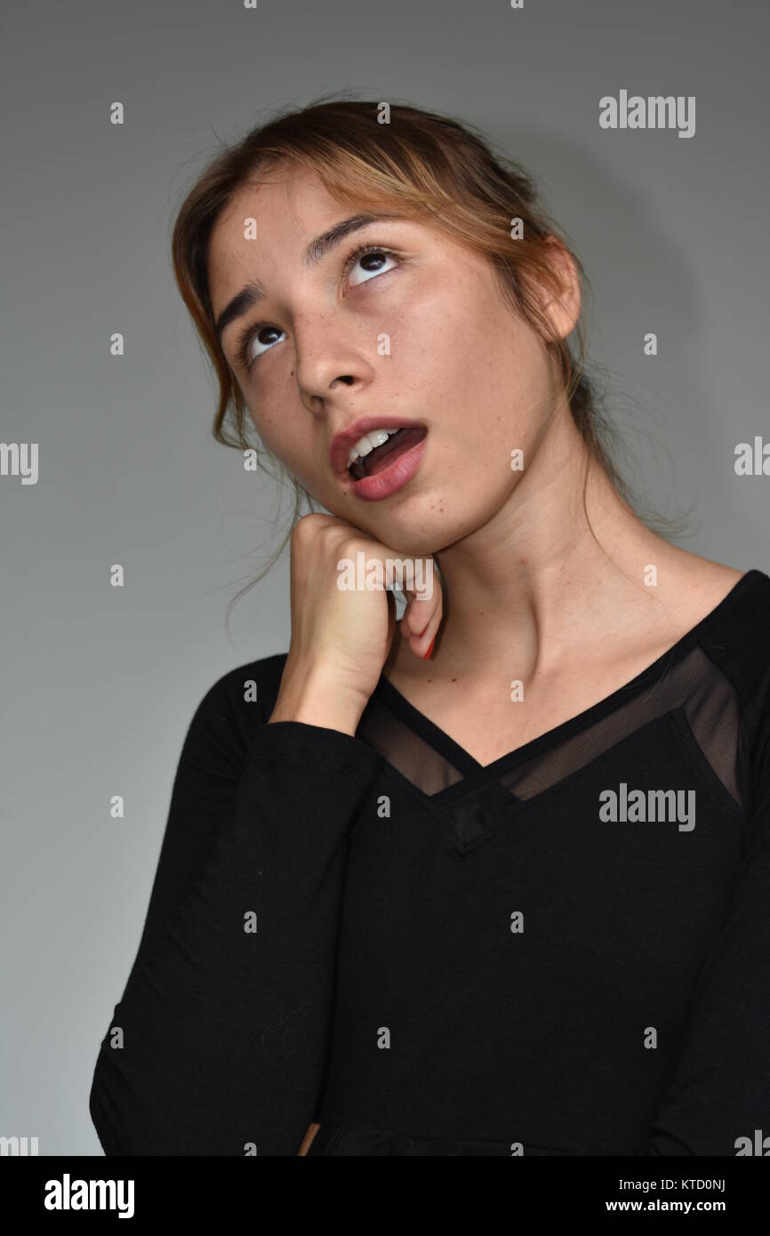 Young Teen Girl Wondering Stock Photo - Alamy
