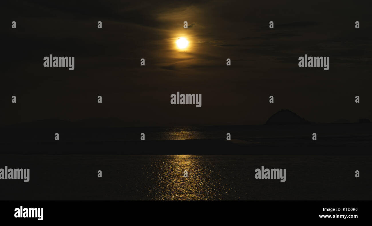 Sea Landscape,Sunset after the island Stock Photo - Alamy