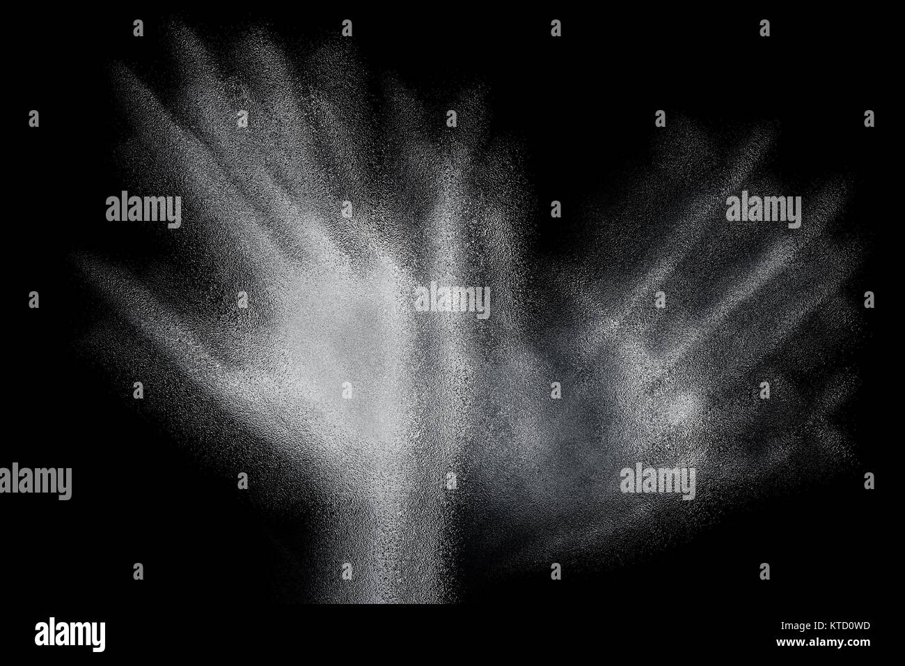 Human hands painted with poster color.Shot with lens blur effect Stock ...