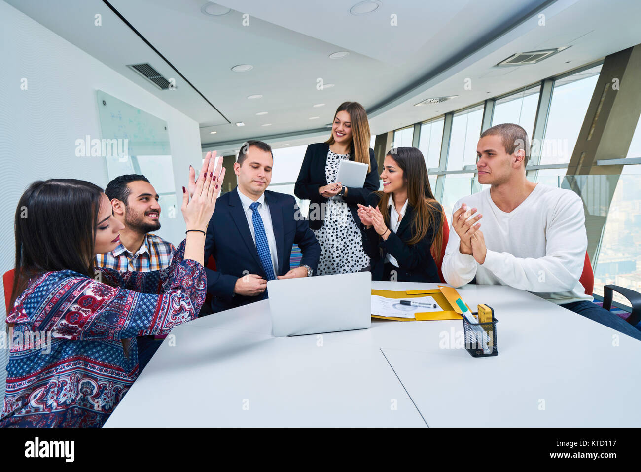 startup business people group working everyday job at modern office ...