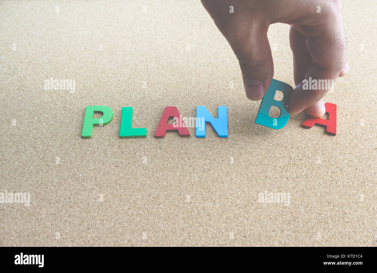 Colorful Wooden Alphabet Word Plan B on wooden background Stock Photo ...