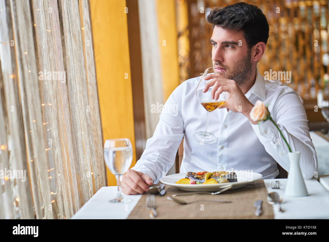 Business Person Dining Indoors Concept Stock Photo - Alamy