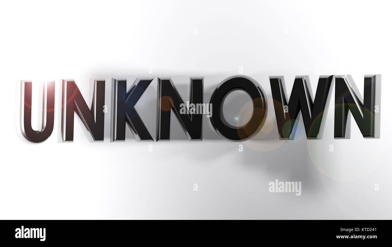 Unknown black 3D write - 3D rendering Stock Photo - Alamy
