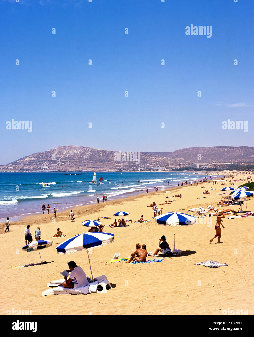 8724. Beach view, Agadir, Morocco Stock Photo - Alamy