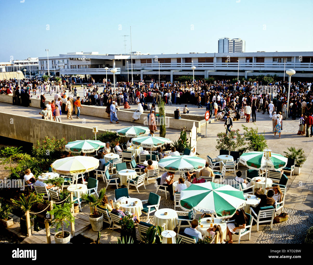 8726. Cafe in the main Square, Agadir, Morocco Stock Photo - Alamy