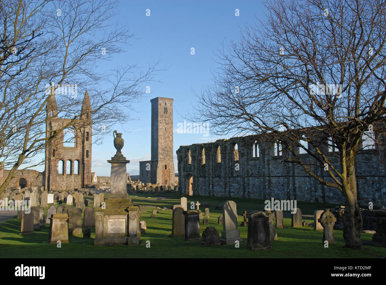 Graveyard of St. Andrews Cathedral, Scotland Stock Photo - Alamy