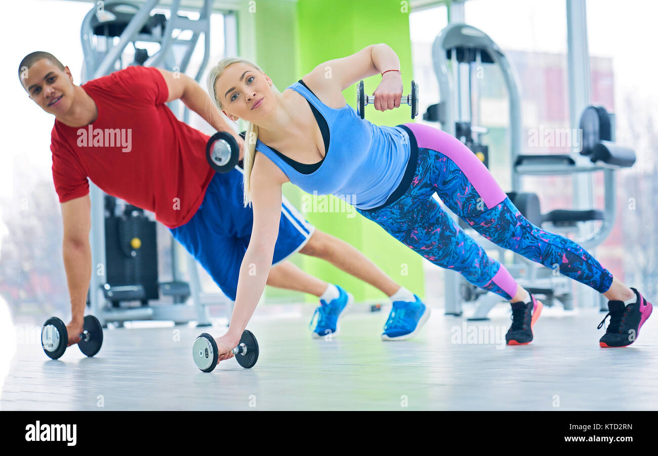 Fitness instructor at the gym Stock Photo - Alamy