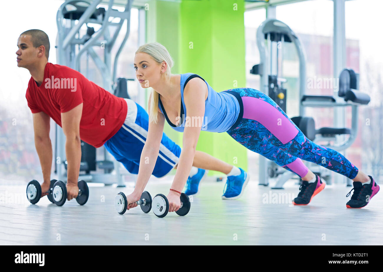 Fitness instructor at the gym Stock Photo - Alamy