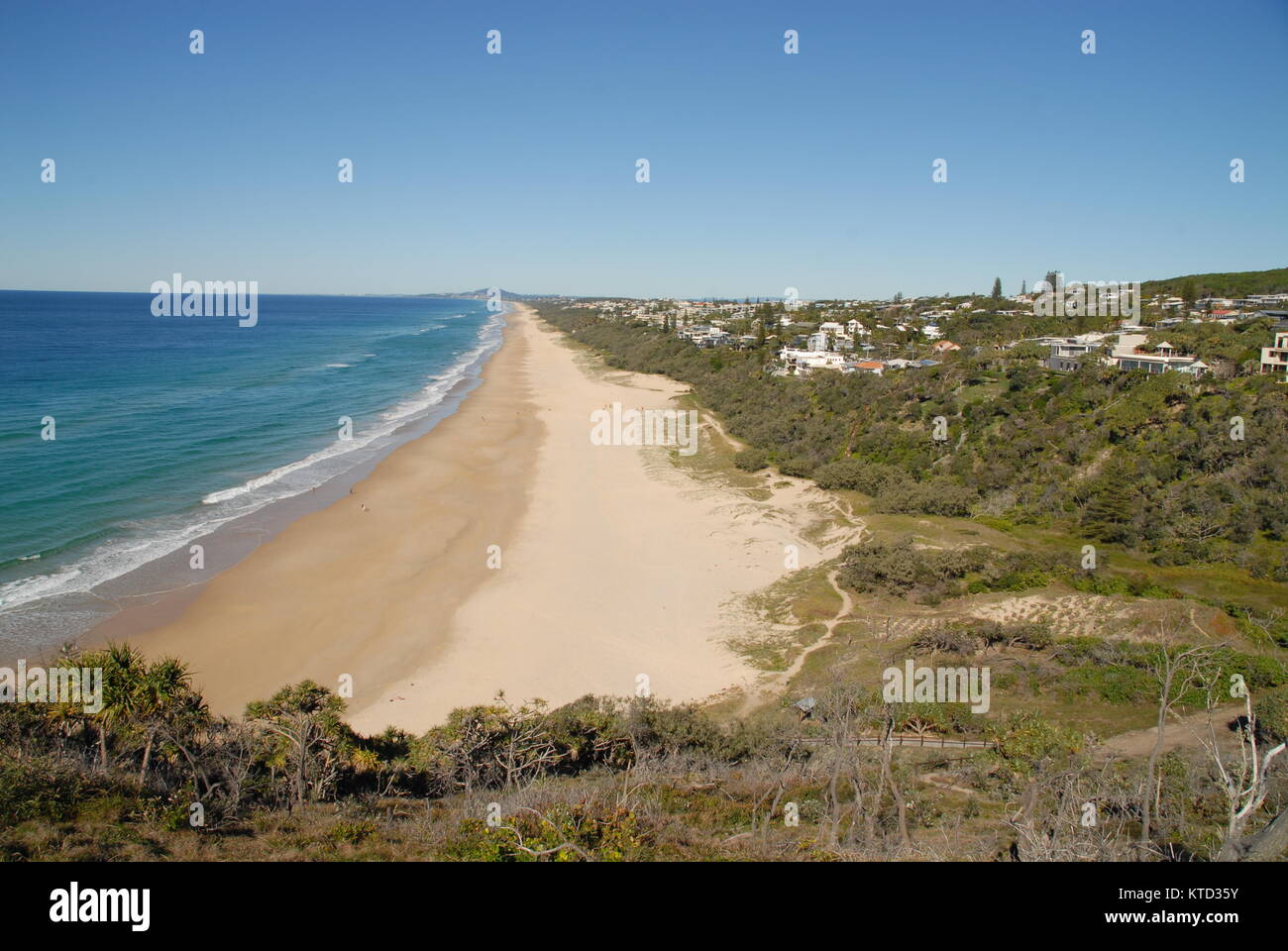 View of the Sunshine Beach, Noosa, Australia Stock Photo - Alamy