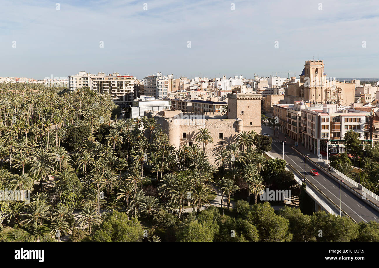 Views of the city of Elche in the province of Alicante, Spain Stock ...