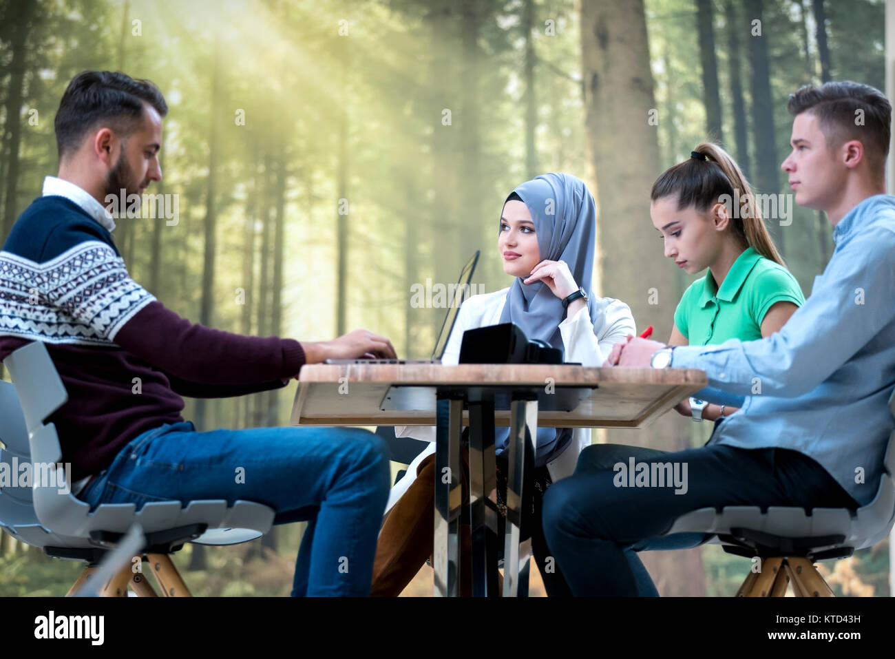 College students practicing for exams Stock Photo - Alamy