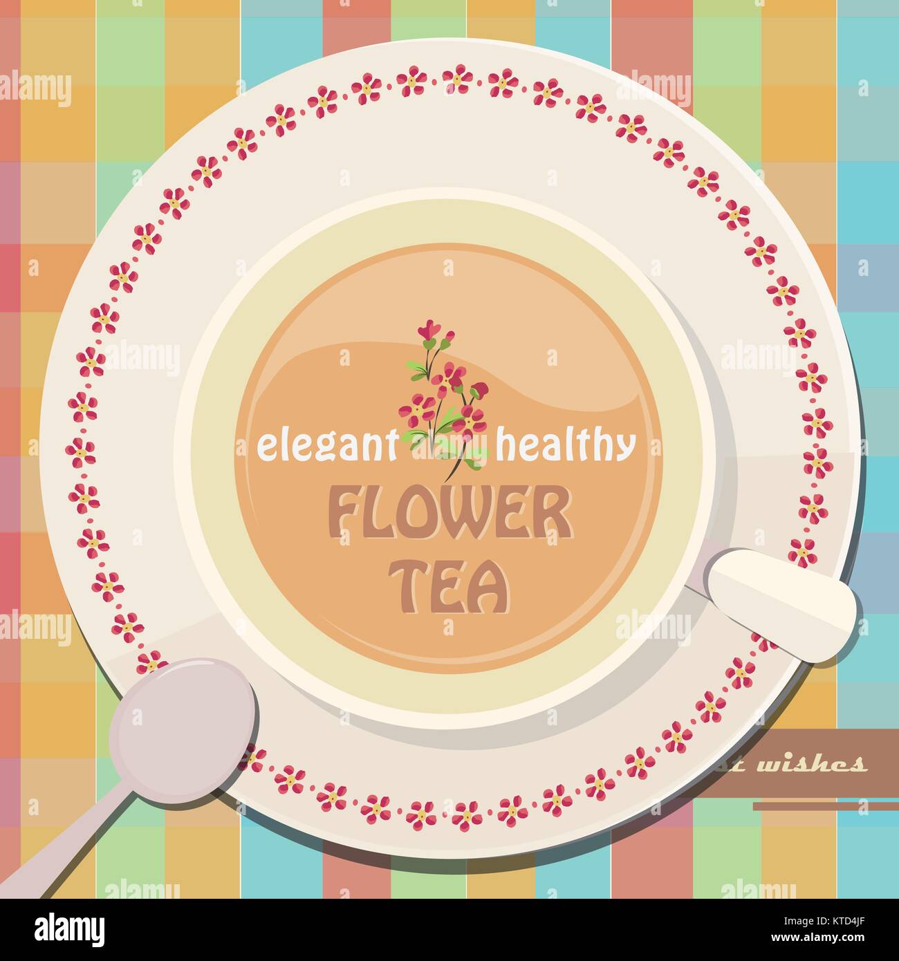 Flower pattern tea cup Stock Vector Image & Art - Alamy