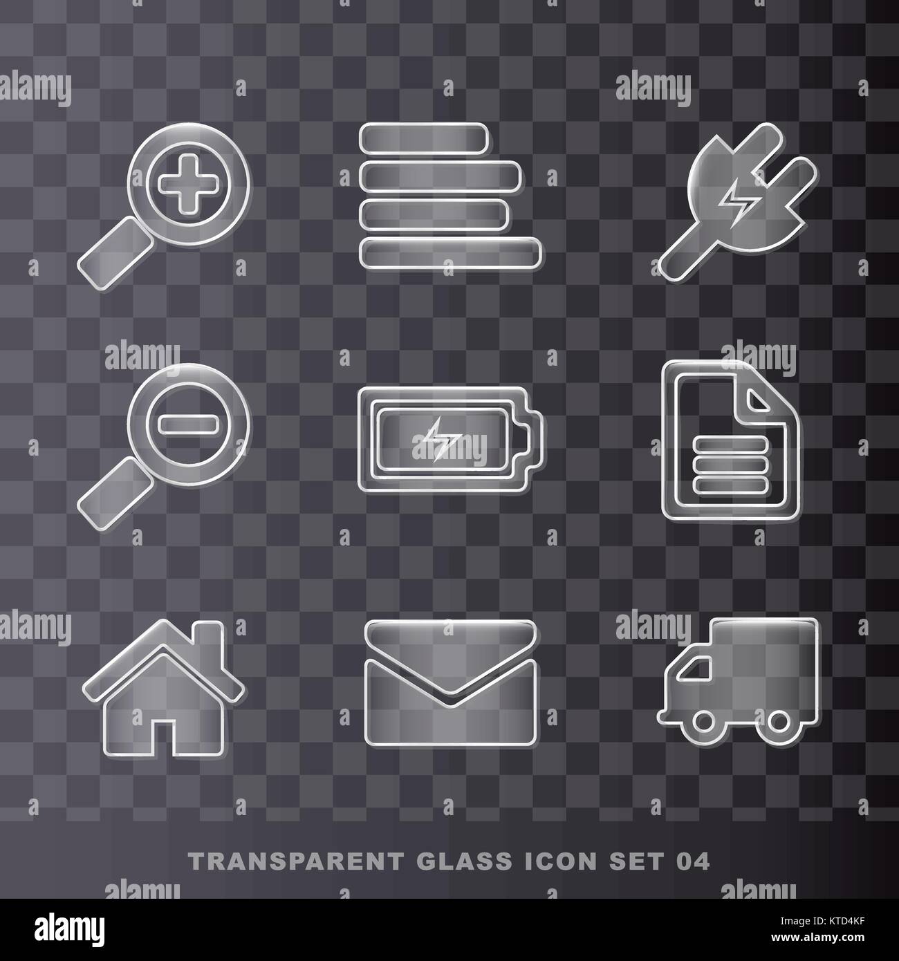This glass transparent icon set can be used for both print and digital ...