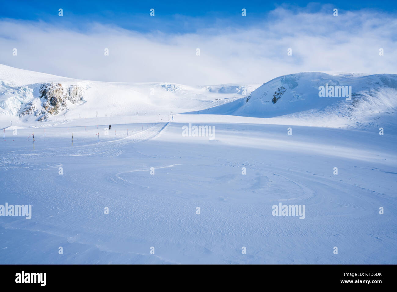 View of Alps from Plateau Rosa in Cervinio ski resort, Italy Stock ...