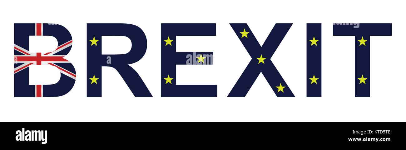 Brexit text representing the United Kingdom exit from the European ...