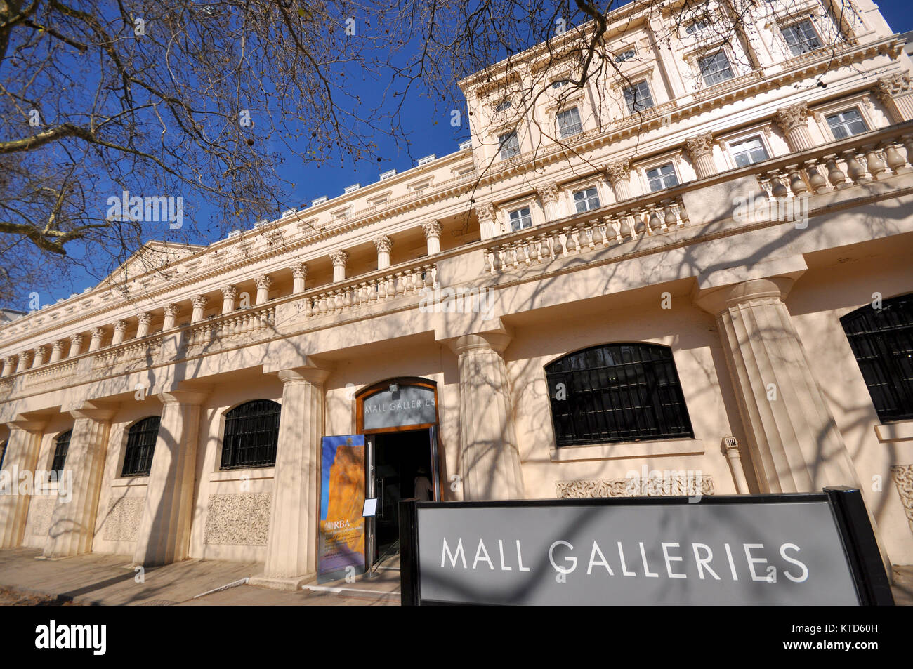 The Mall Galleries, home of the Federation of British Artists (FBA) in ...