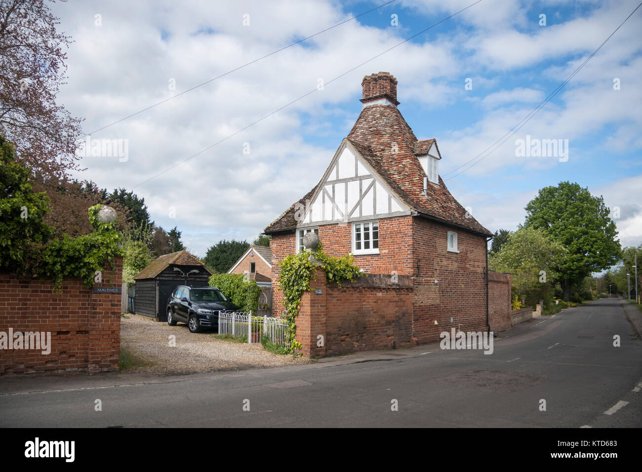 Former malthouse in the village of Foxton, Cambridgeshire, UK, now ...